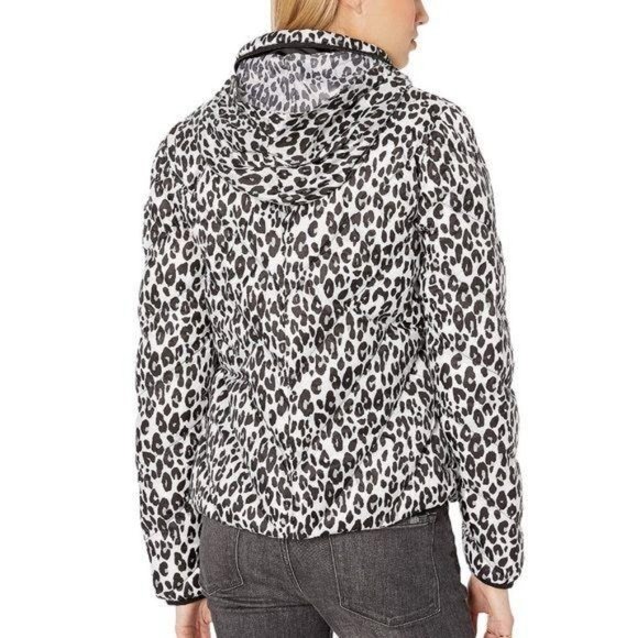 bebe | Jackets & Coats | Bebe Cheetah Print Packable Hood Puffer Jacket ...